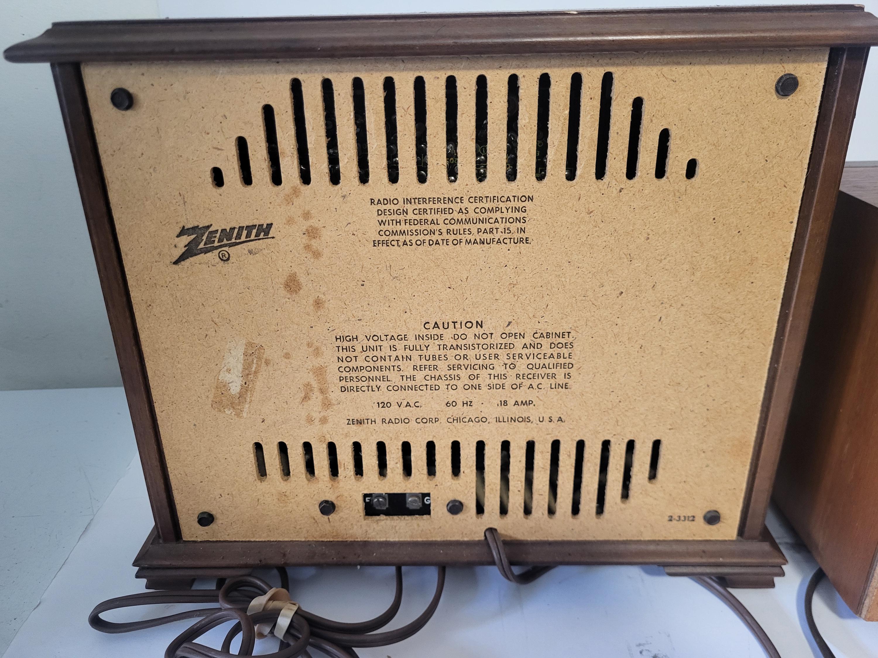 Vintage Zenith Solid State AM/FM Radio - Model A-428-M and Zenith X323 ...