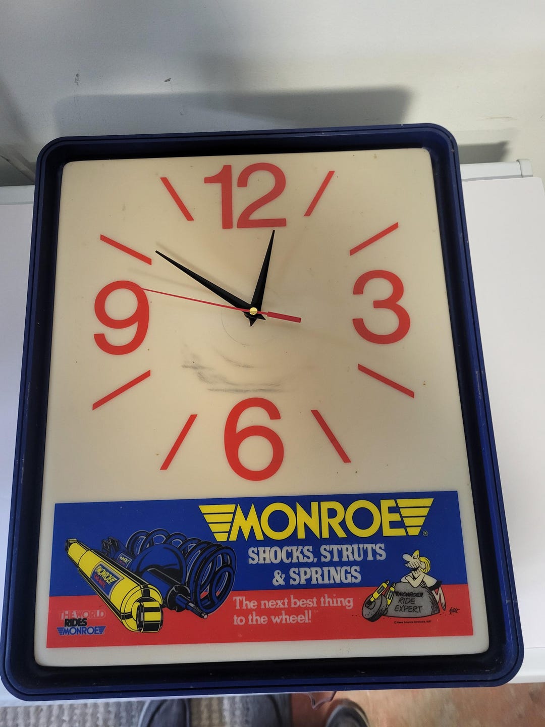 Vintage MONROE SHOCK ABSORBER Lighted Sign Clock - Etsy