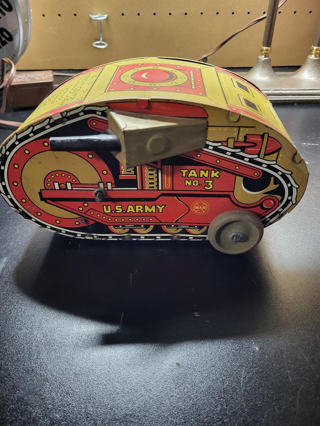Vintage 1930's Marx Toys Turnover Tank No 3 Tin Wind up Toy World War 1 ...