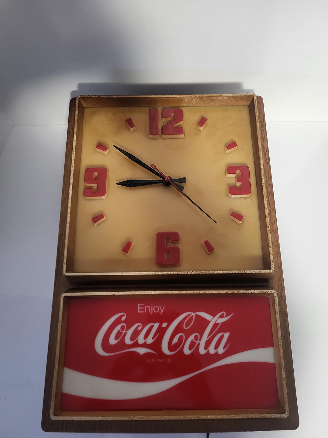 Vintage Coca Cola Lighted Wall Clock. All Original Parts. Tested and It ...