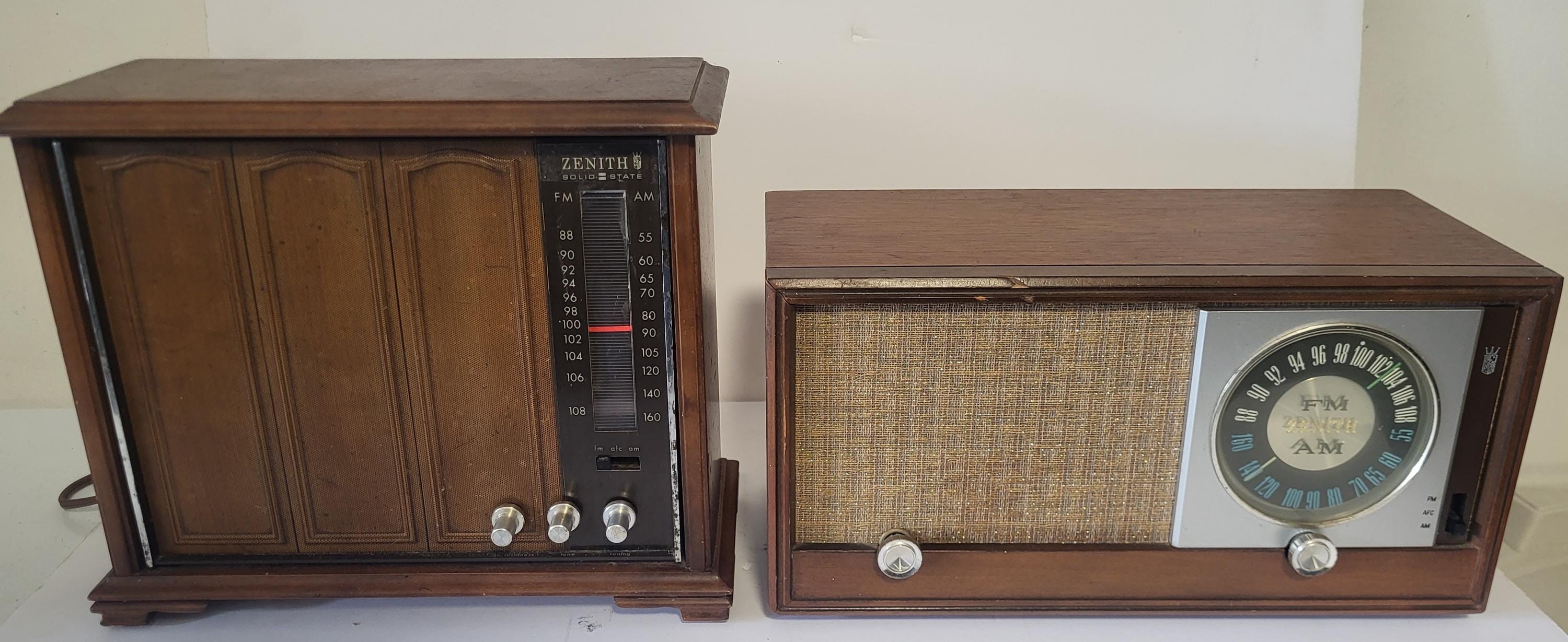 Vintage Zenith Solid State AM/FM Radio - Model A-428-M and Zenith X323 ...
