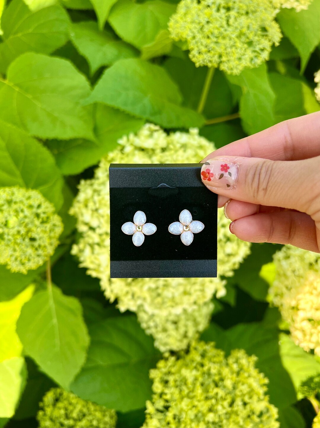 Hydrangea Stud Earrings Multiple Options UV Resin - Etsy