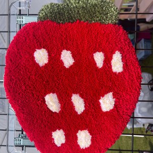 Tufted Strawberry Rug - Etsy