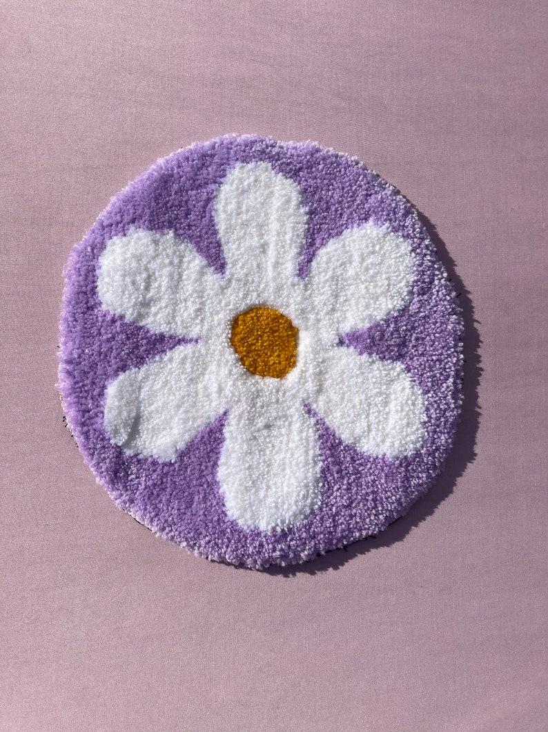 Tufted Daisy Flower Rug - Etsy