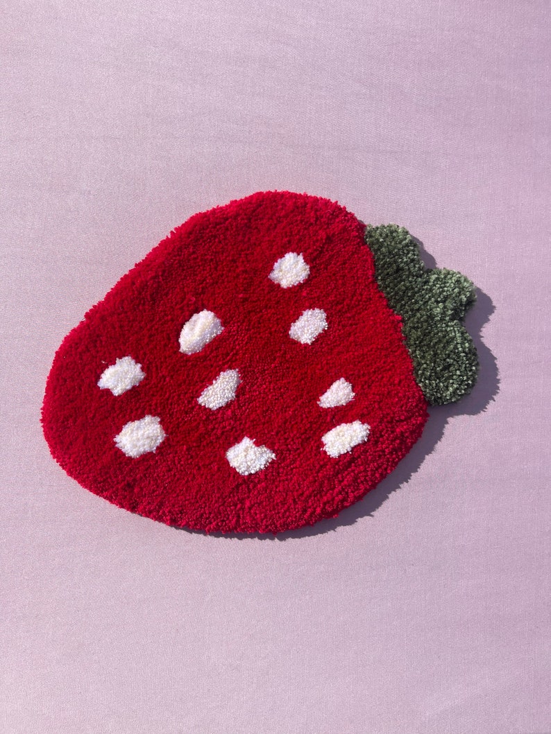 Tufted Strawberry Rug - Etsy