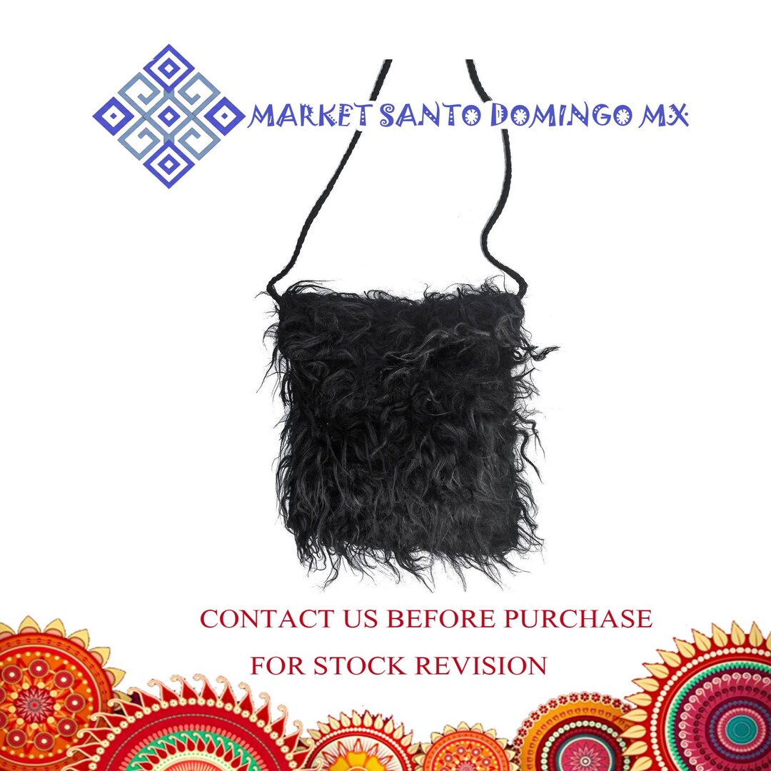 Handmade Black Sheep Wool Crossbody Bag - Mayan Tribal Pouch - Etsy