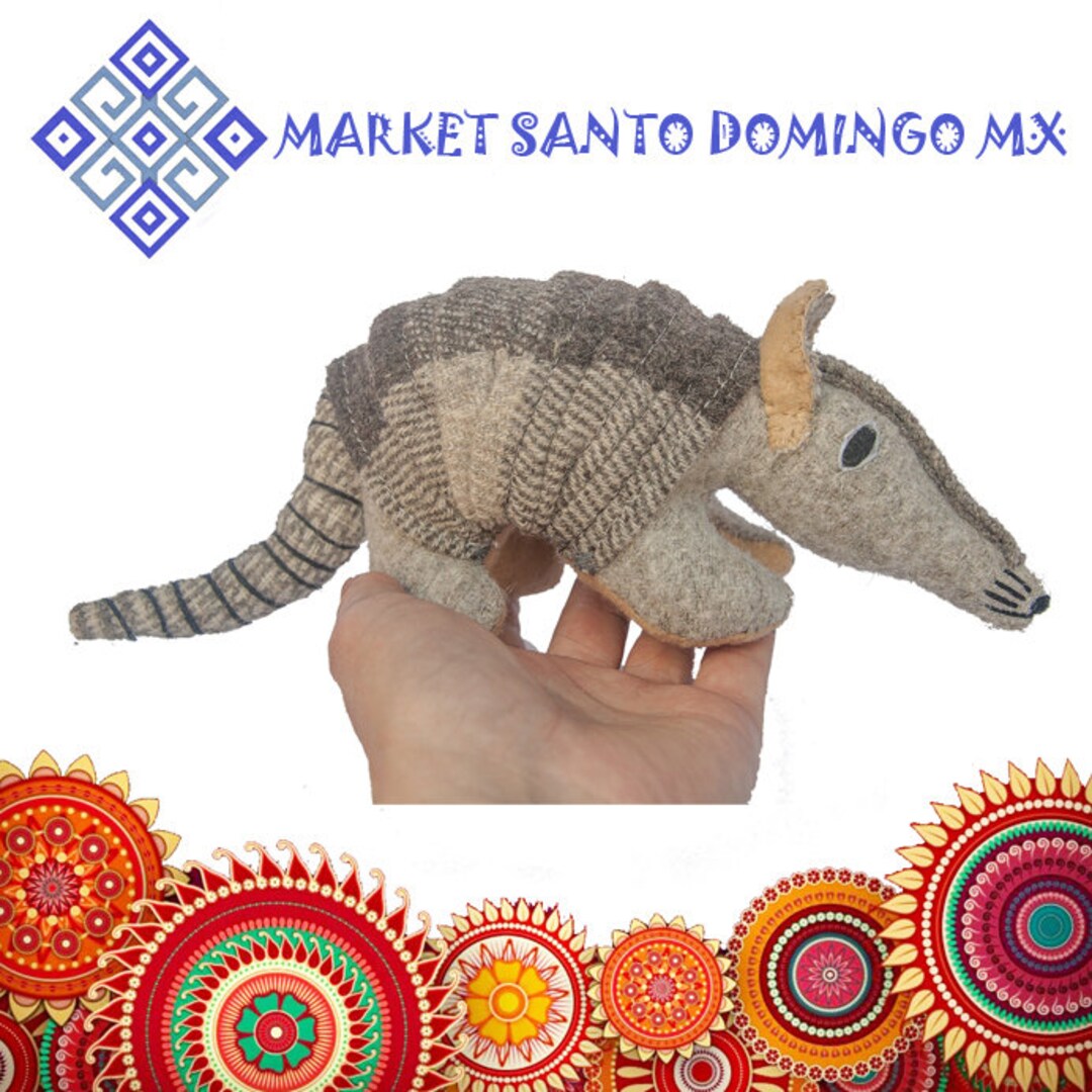 Colorful Wool Armadillo Stuffed Animal Toy Mexican Handcrafted Plushies Handmade Cute Sloth ...