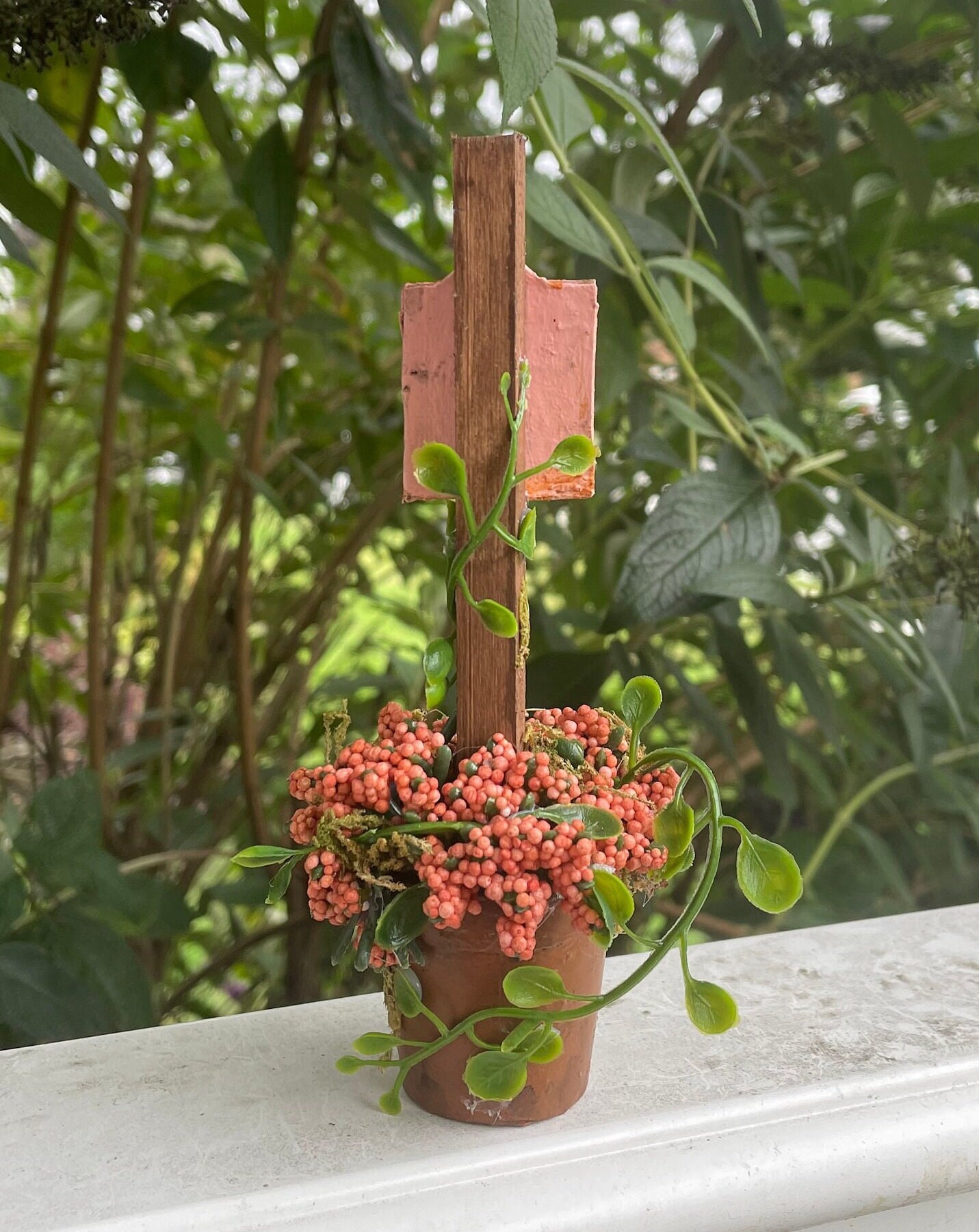 Vintage Pink Mailbox, Handmade Miniature, Dollhouse Mailbox, Fairy ...