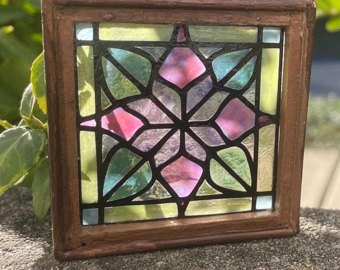 Stained-glass Look Window, Handmade Miniature, Dollhouse Window ...
