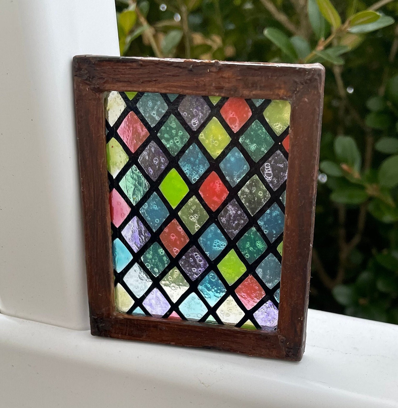 Stained-glass Window, Handmade Miniature, Dollhouse Window, Miniature ...