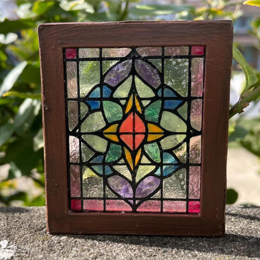 Stained-glass Window, Handmade Miniature, Dollhouse Window, Miniature ...