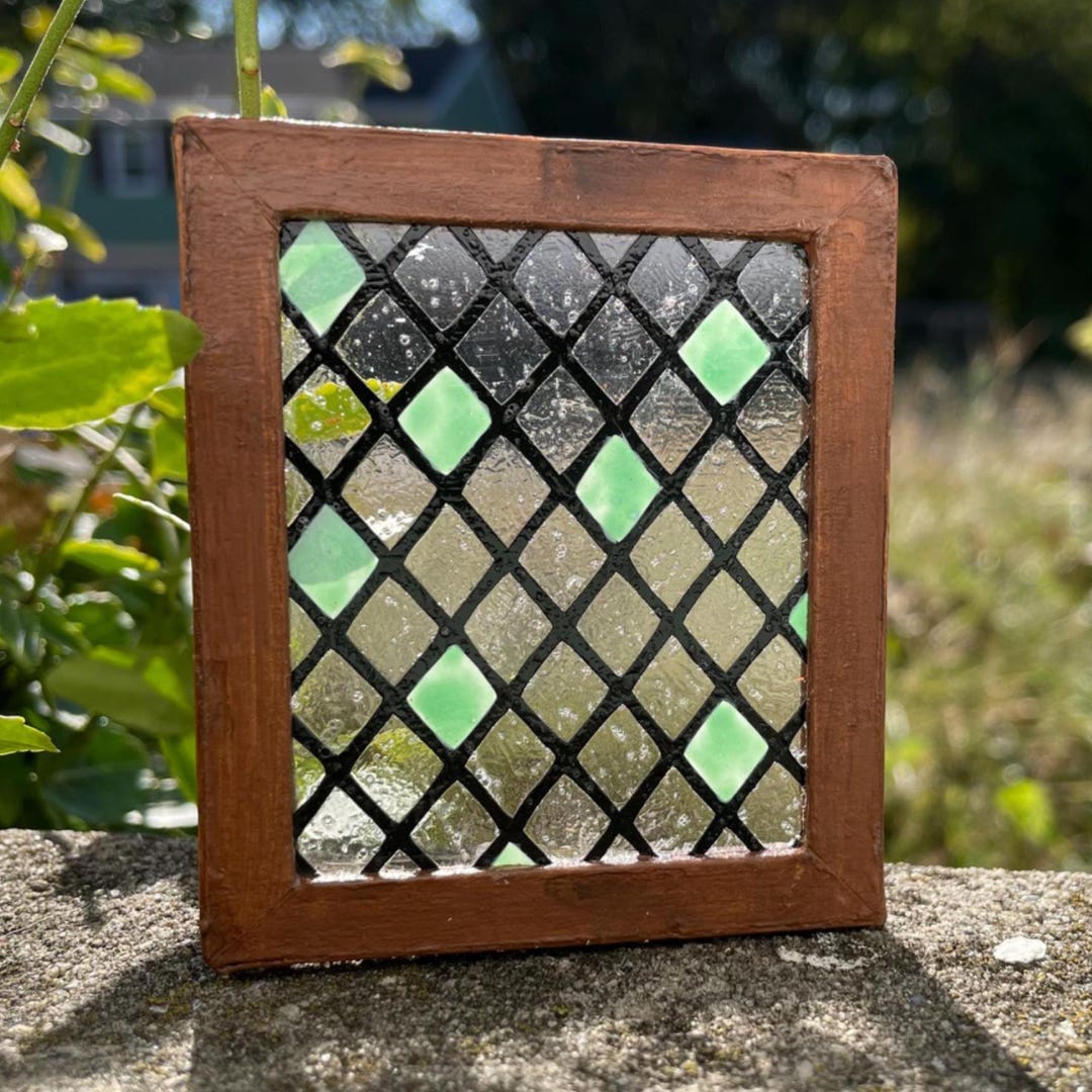 Stained-glass Look Window, Handmade Miniature, Dollhouse Window ...