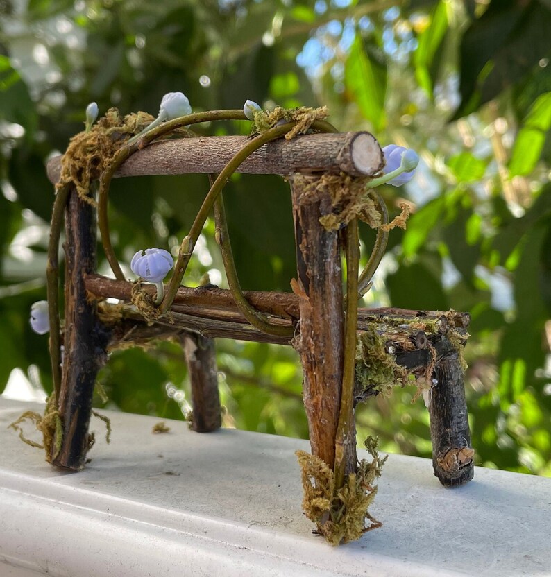 Fairy Garden Bench Handmade Miniature Dollhouse Bench - Etsy