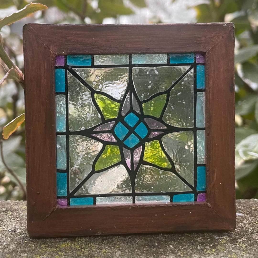 Handmade Stained-glass Look Miniature Window, Dollhouse Decor - Etsy