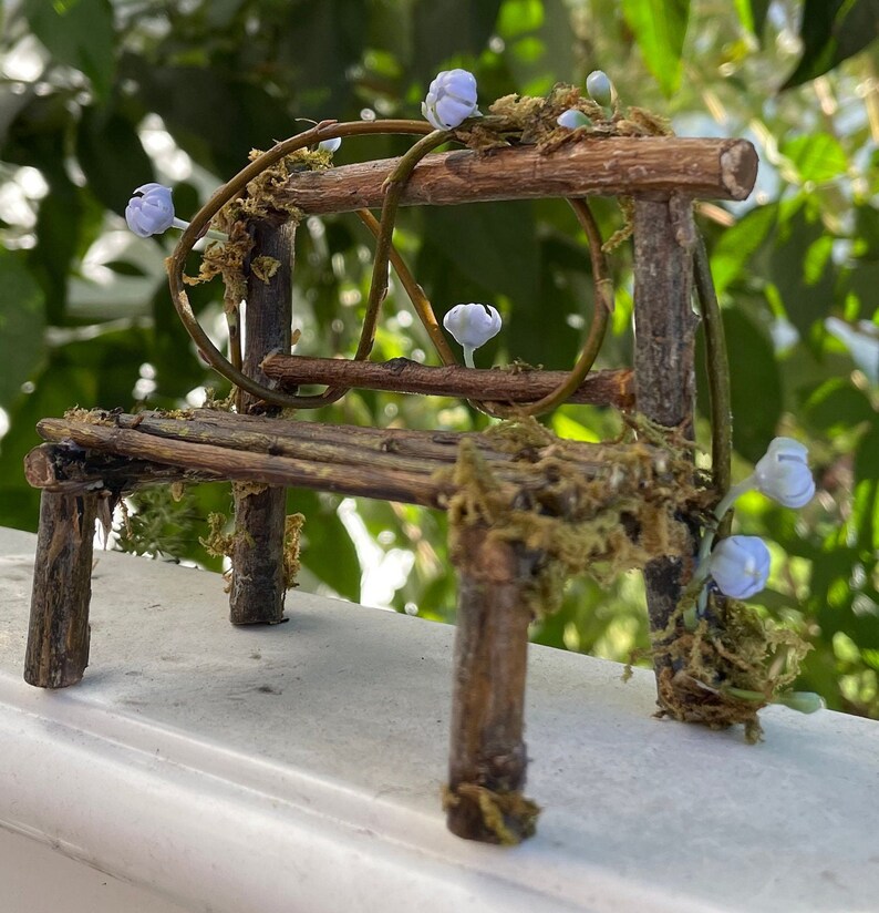 Fairy Garden Bench Handmade Miniature Dollhouse Bench - Etsy
