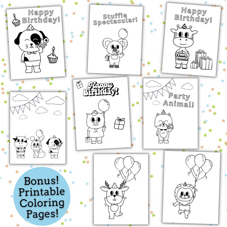Customizable Stuffed Animal Adoption Party Birthday Party Kit, Editable ...