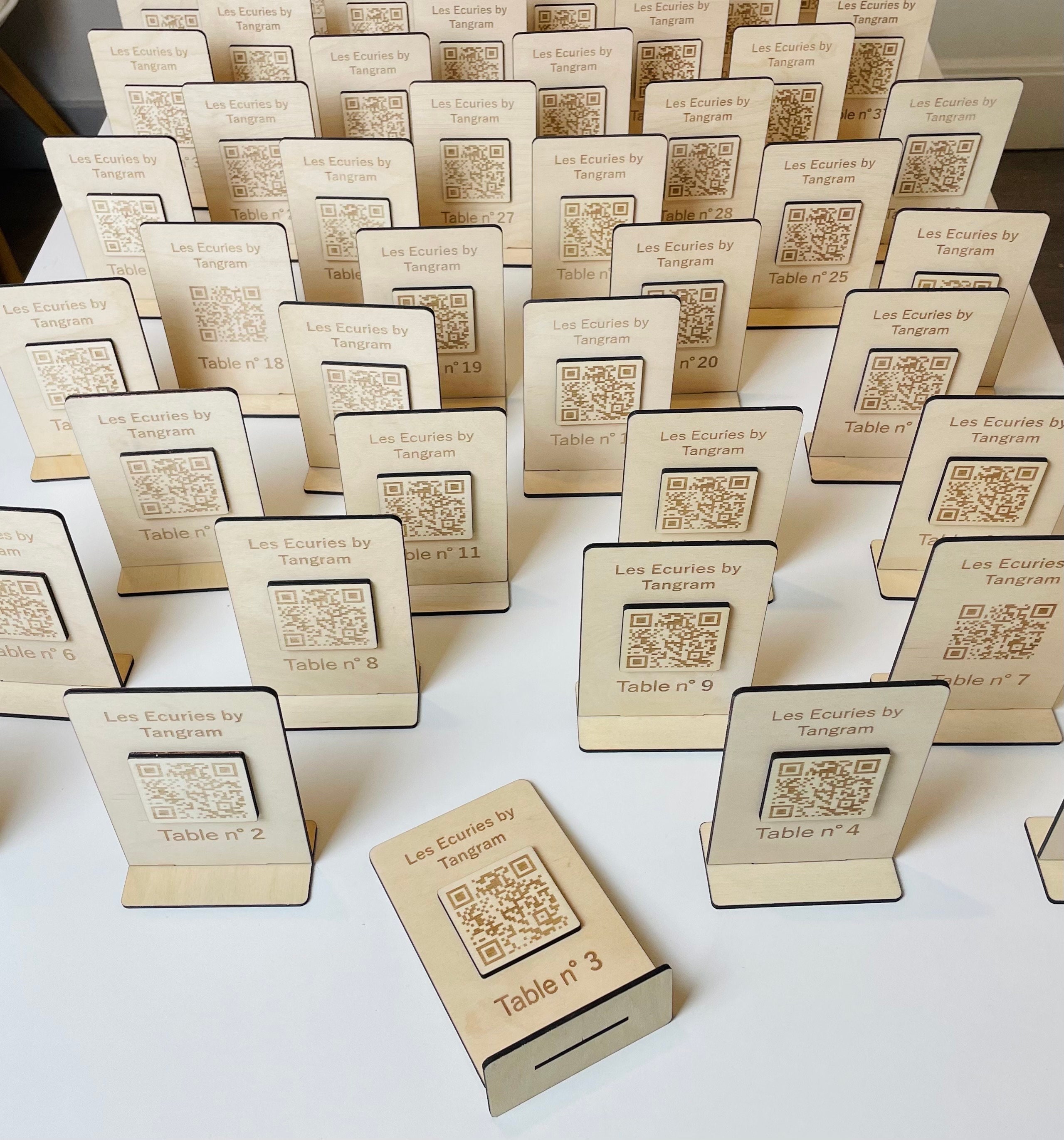 Personalized Wooden QR Code Plaque, Instagram QR Code Menu, Scan to ...