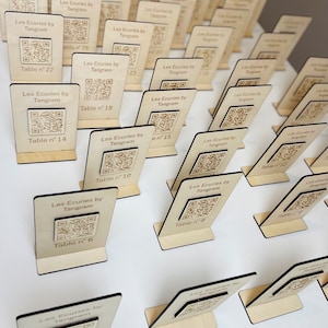 Personalized Wooden QR Code Plaque, Instagram QR Code Menu, Scan to ...