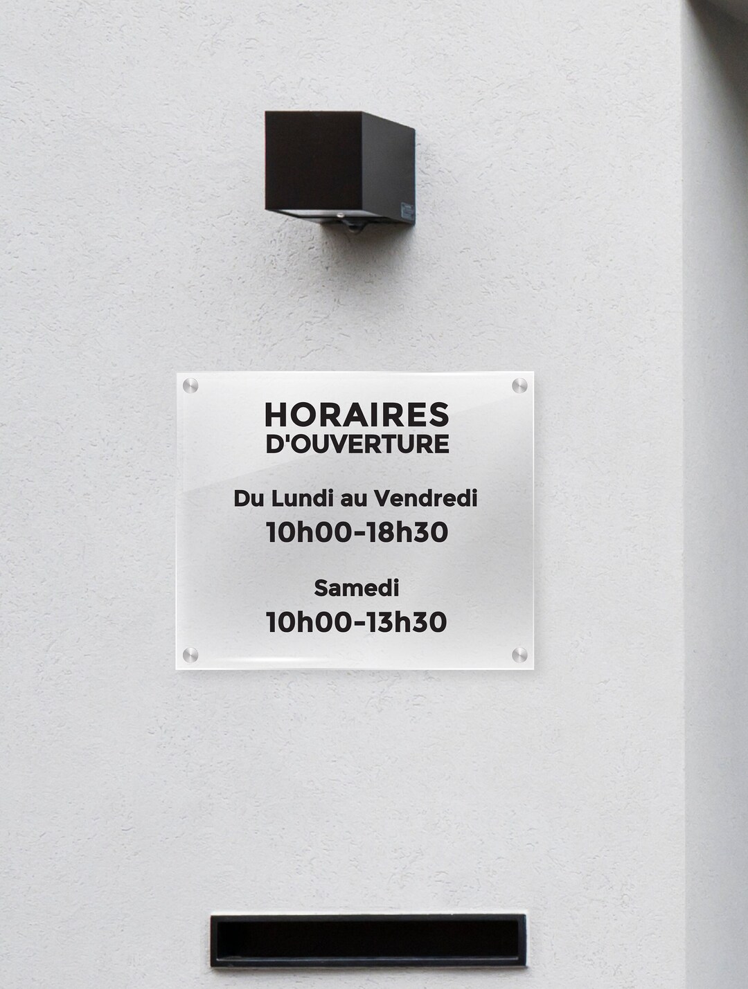 Transparent Plexiglass Sign Pro "opening Hours" - Etsy