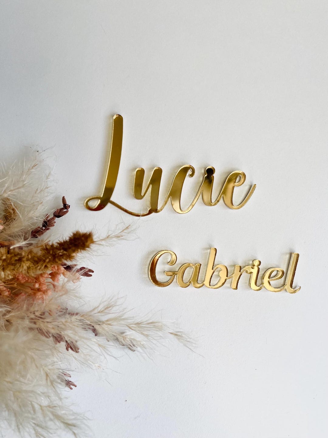 Personalized Acrylic Place Card – Cut-out Wedding Names - Etsy