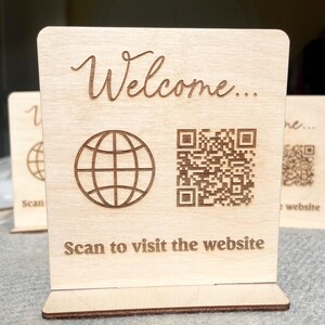 Personalized Wooden Engraved 2 QR Codes Plaque - Etsy