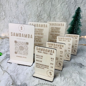 Personalized Wooden QR Code Plaque, Instagram QR Code Menu, Scan to ...