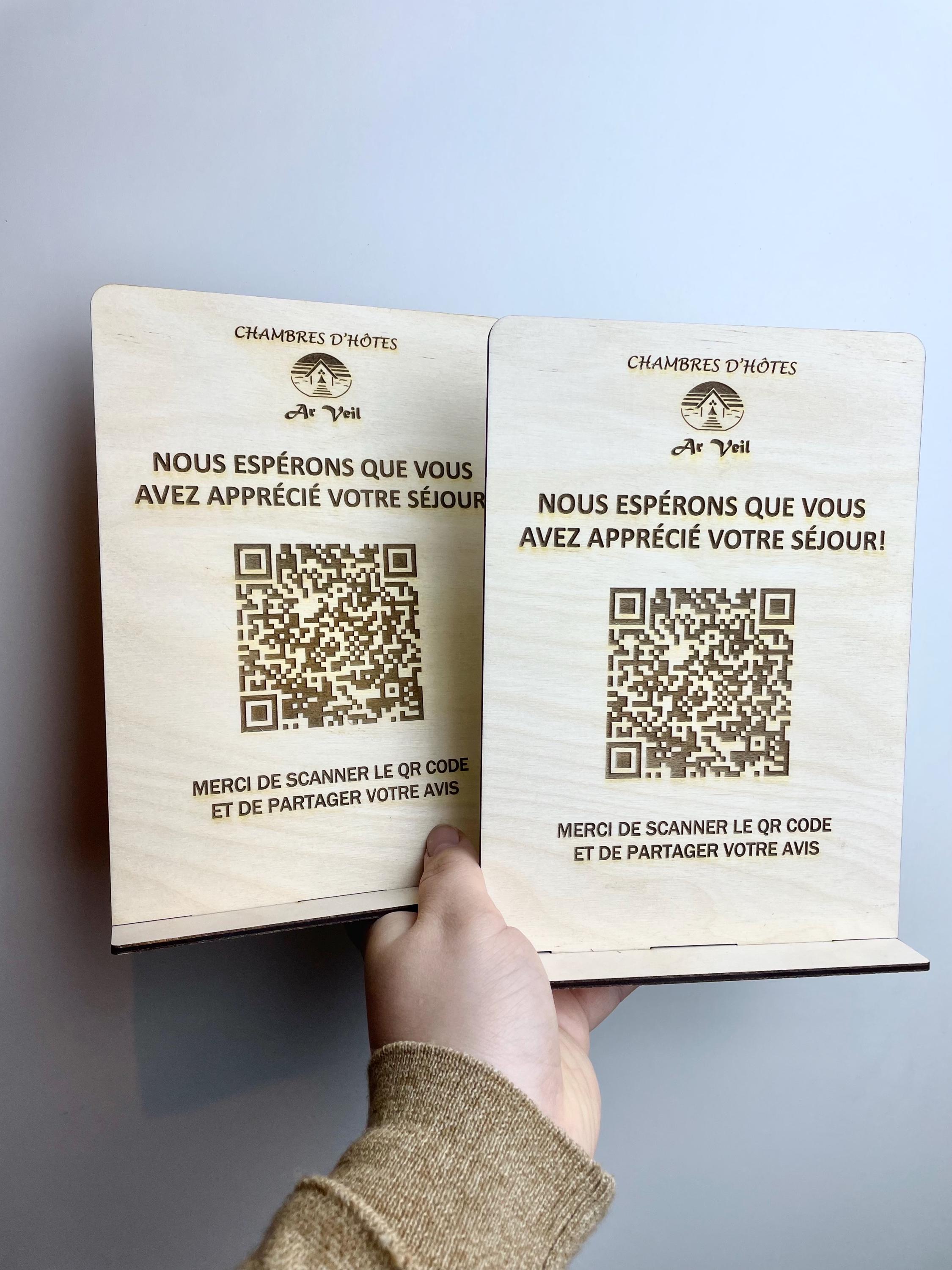 Personalized Wooden QR Code Plaque, Instagram QR Code Menu, Scan to ...