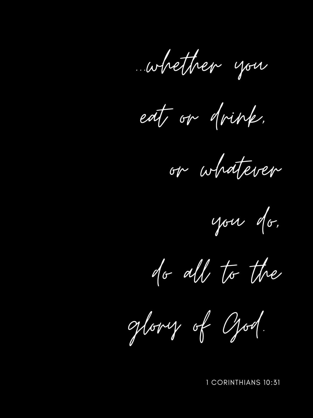 1 Corinthians 10:31 Printable Wall Hanging - Etsy