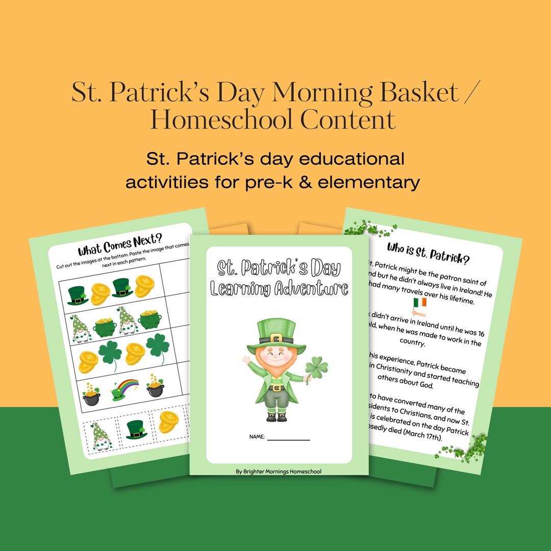 St. Patrick’s Day Homeschool Bundle - Etsy