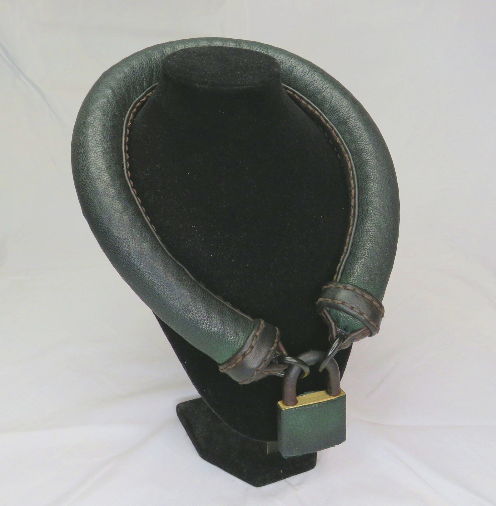 Chunky Leather Locking Choker Collar - Etsy