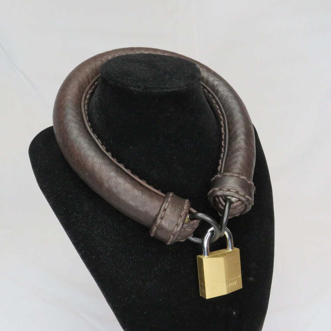 Slim Round Locking Leather Necklace - Etsy