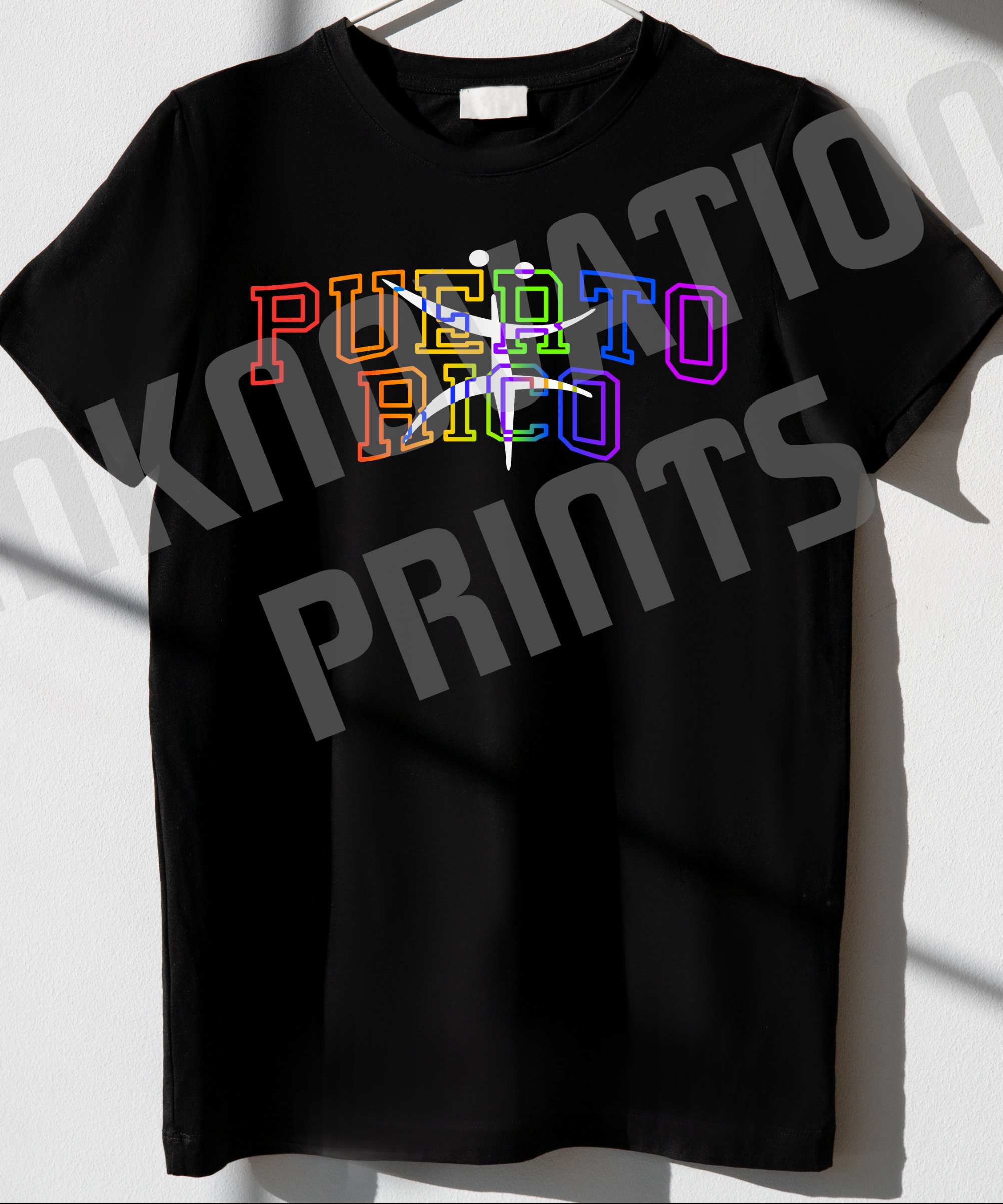 PRIDE Outline Typography Puerto Rico Design With White Coqui - Etsy