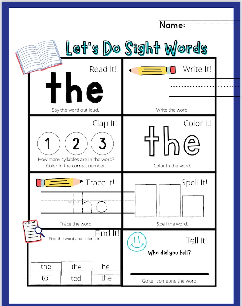 Let’s Do Sight Words - Etsy