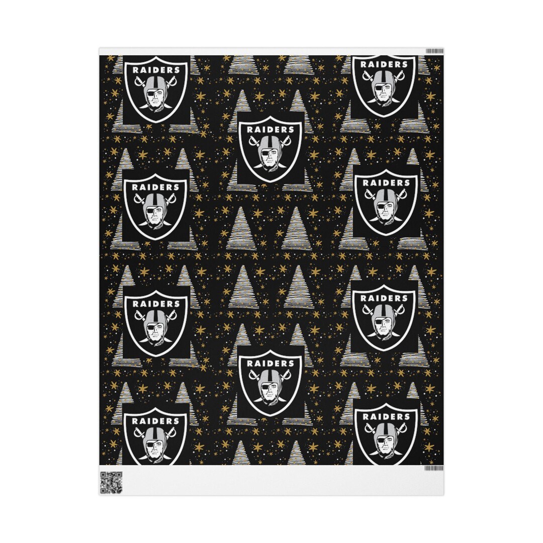Football Christmas Wrapping Papers, Raiders Holiday Gift Wrap, Sports ...