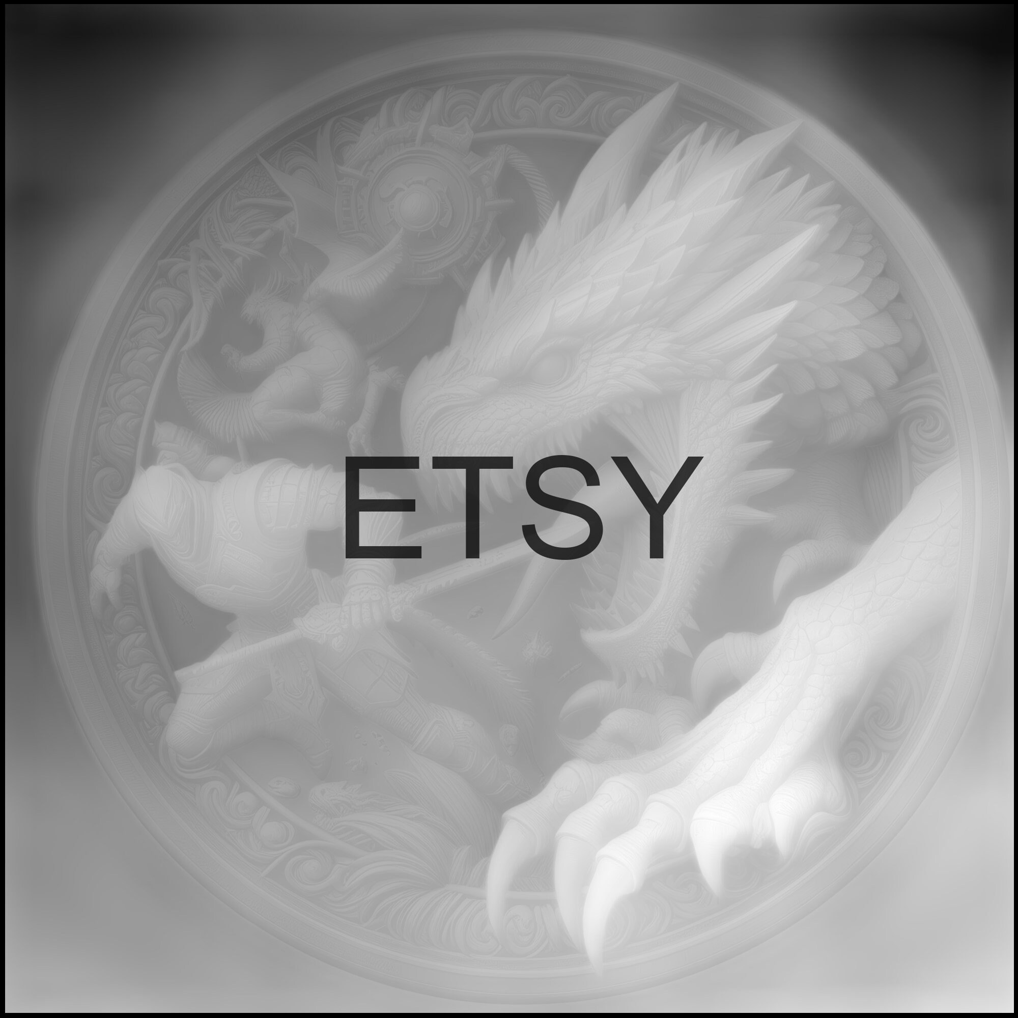 Monster Coin for 3d Laser Engraving Height Map | Fiber Laser Depthmap ...