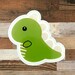 Dinosaur Sticker | Green | Crochet | Woobles Inspired | Vinyl Sticker ...
