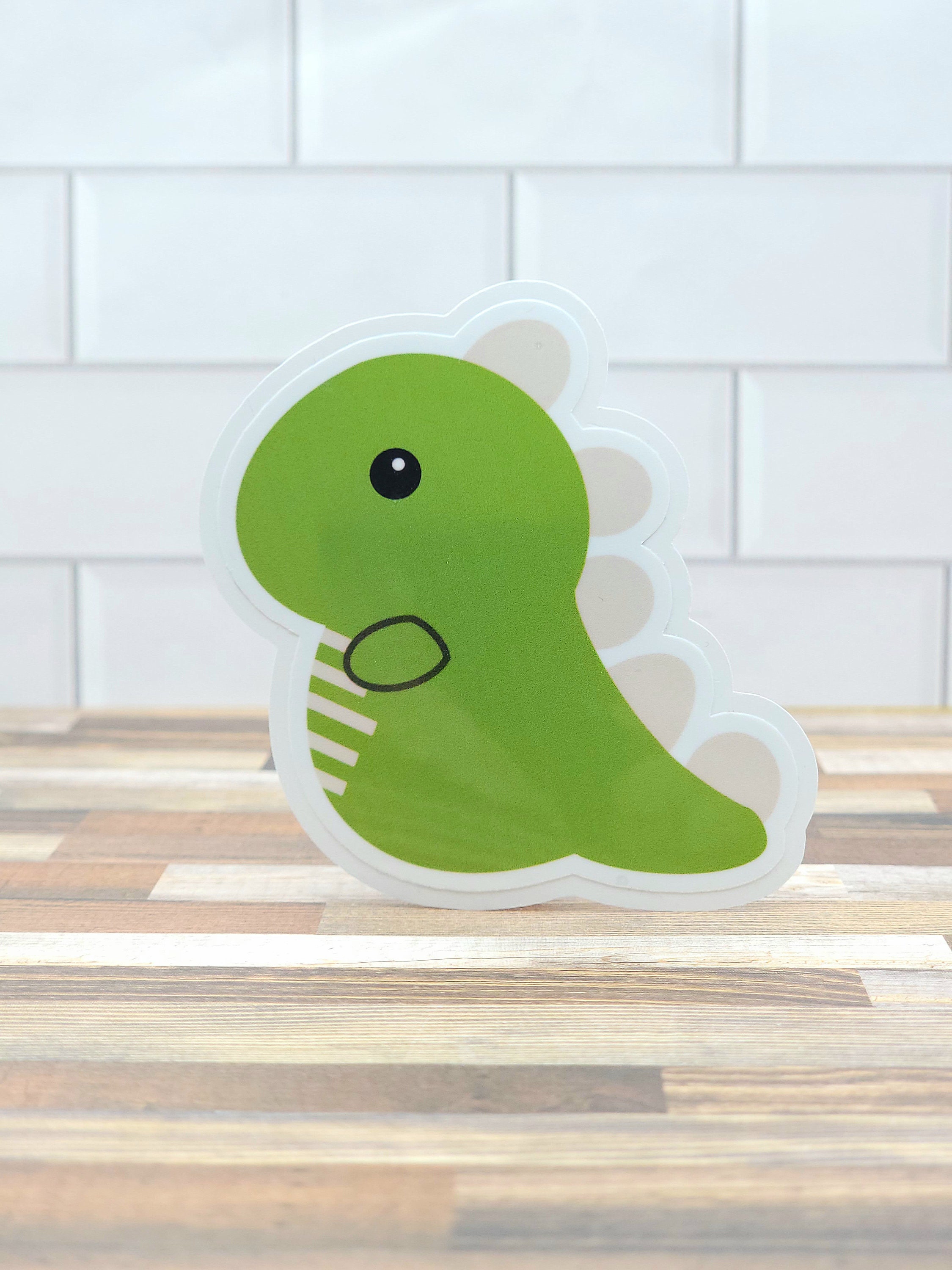 Dinosaur Sticker | Green | Crochet | Woobles Inspired | Vinyl Sticker ...