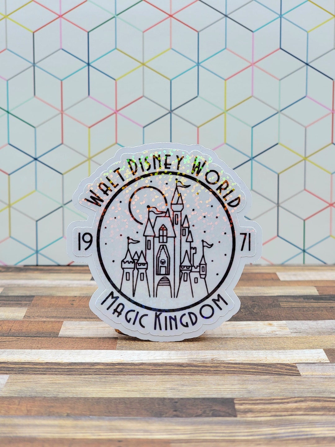 Vinyl Sticker | Walt Disney World - Magic Kingdom Sticker | Holographic ...