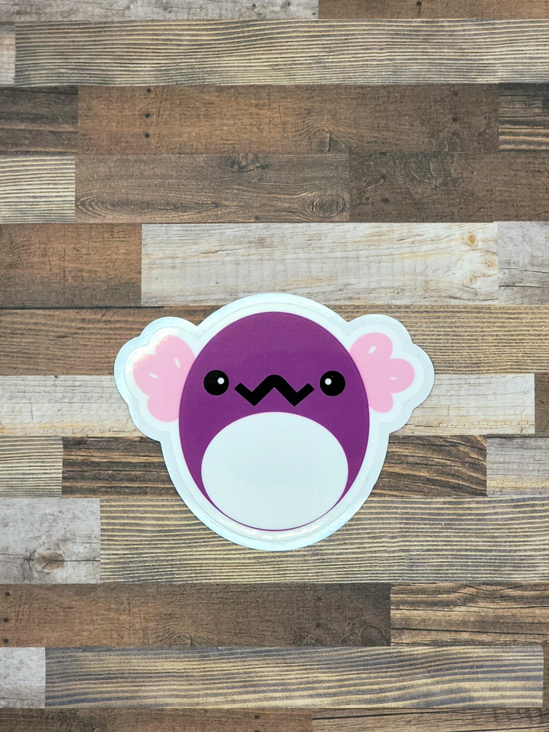 Axolotl Sticker | Purple | Crochet | Woobles Inspired | Vinyl Sticker ...