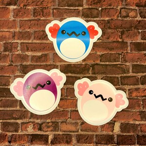 Axolotl Sticker | Purple | Crochet | Woobles Inspired | Vinyl Sticker ...