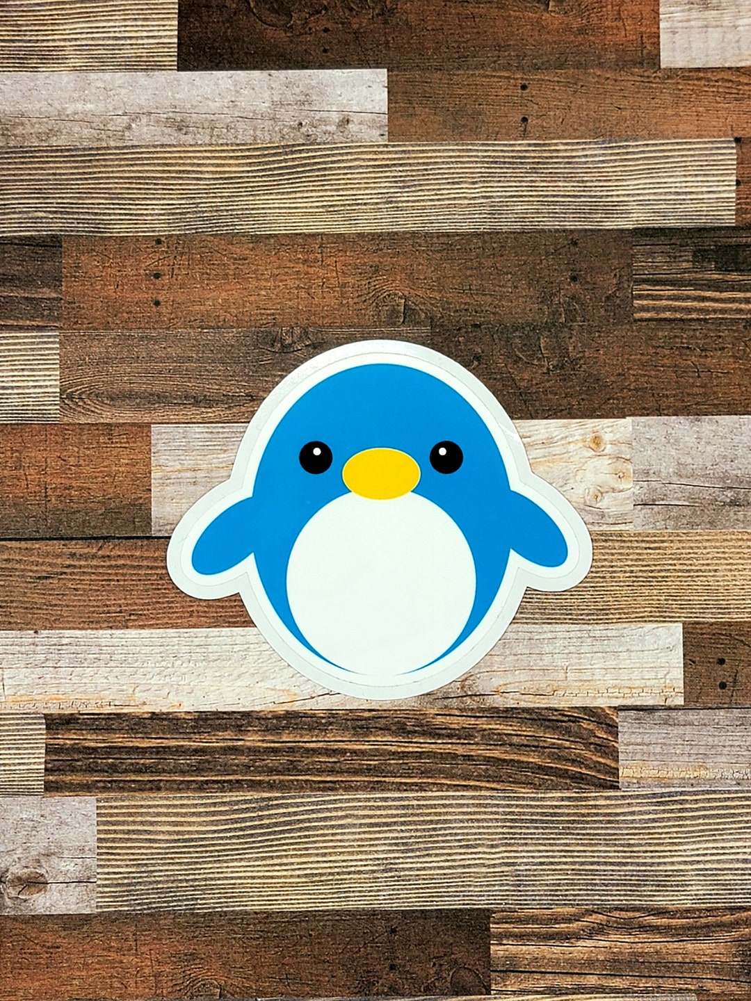 Penguin Sticker | Blue | Crochet | Woobles Inspired | Vinyl Sticker ...