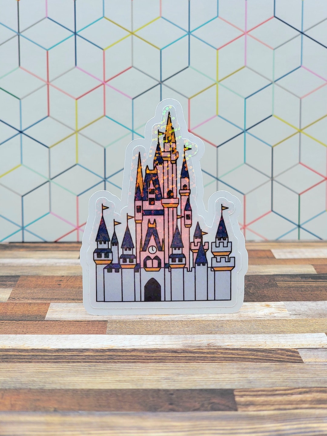 Vinyl Sticker Cinderella Castle Sticker 3 Updated Paint Holographic ...