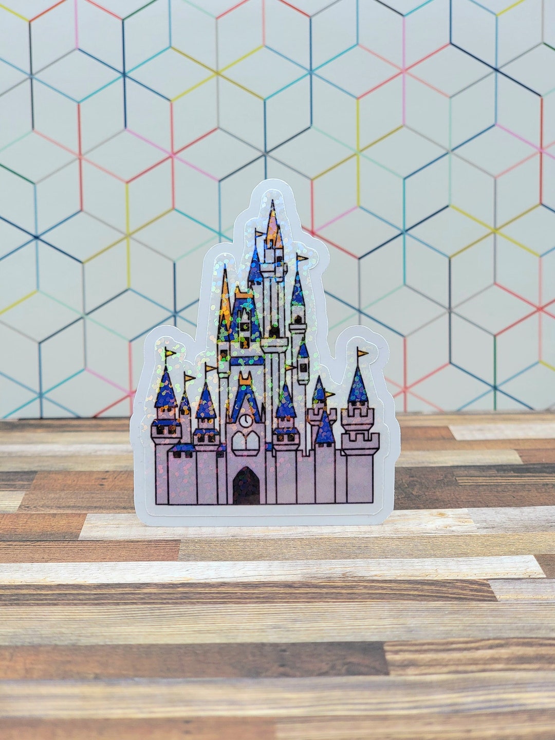 Vinyl Sticker | Cinderella Castle Sticker | Classic Paint | Holographic ...