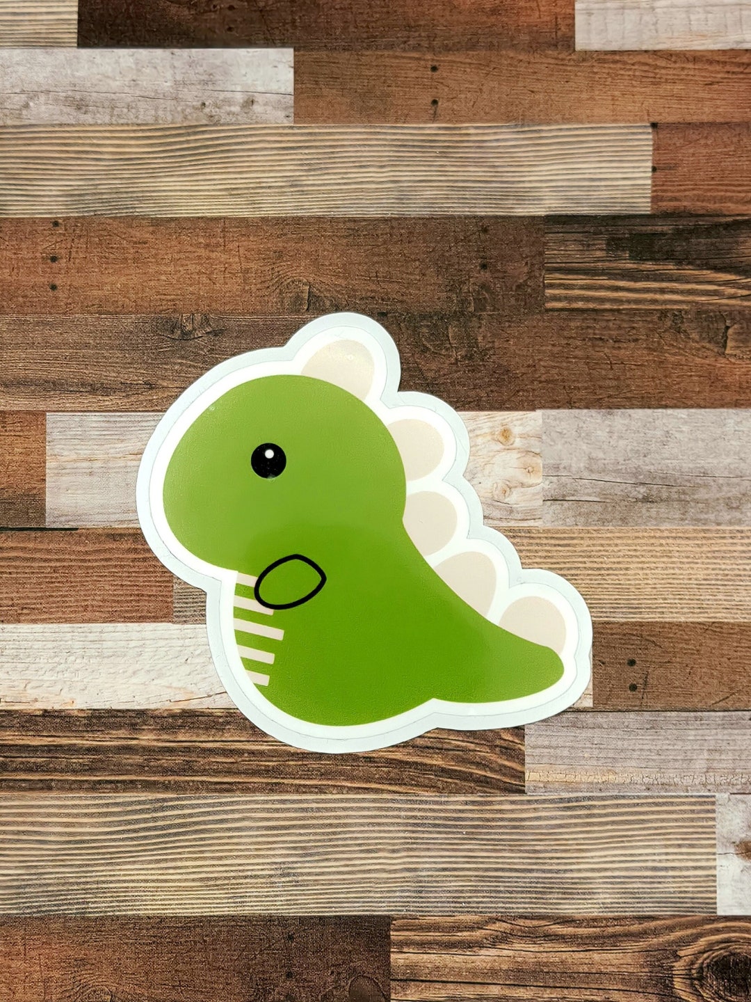 Dinosaur Sticker | Green | Crochet | Woobles Inspired | Vinyl Sticker ...