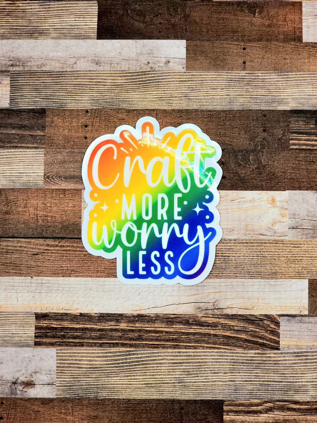 Vinyl Sticker craft More Worry Less Sticker - Etsy