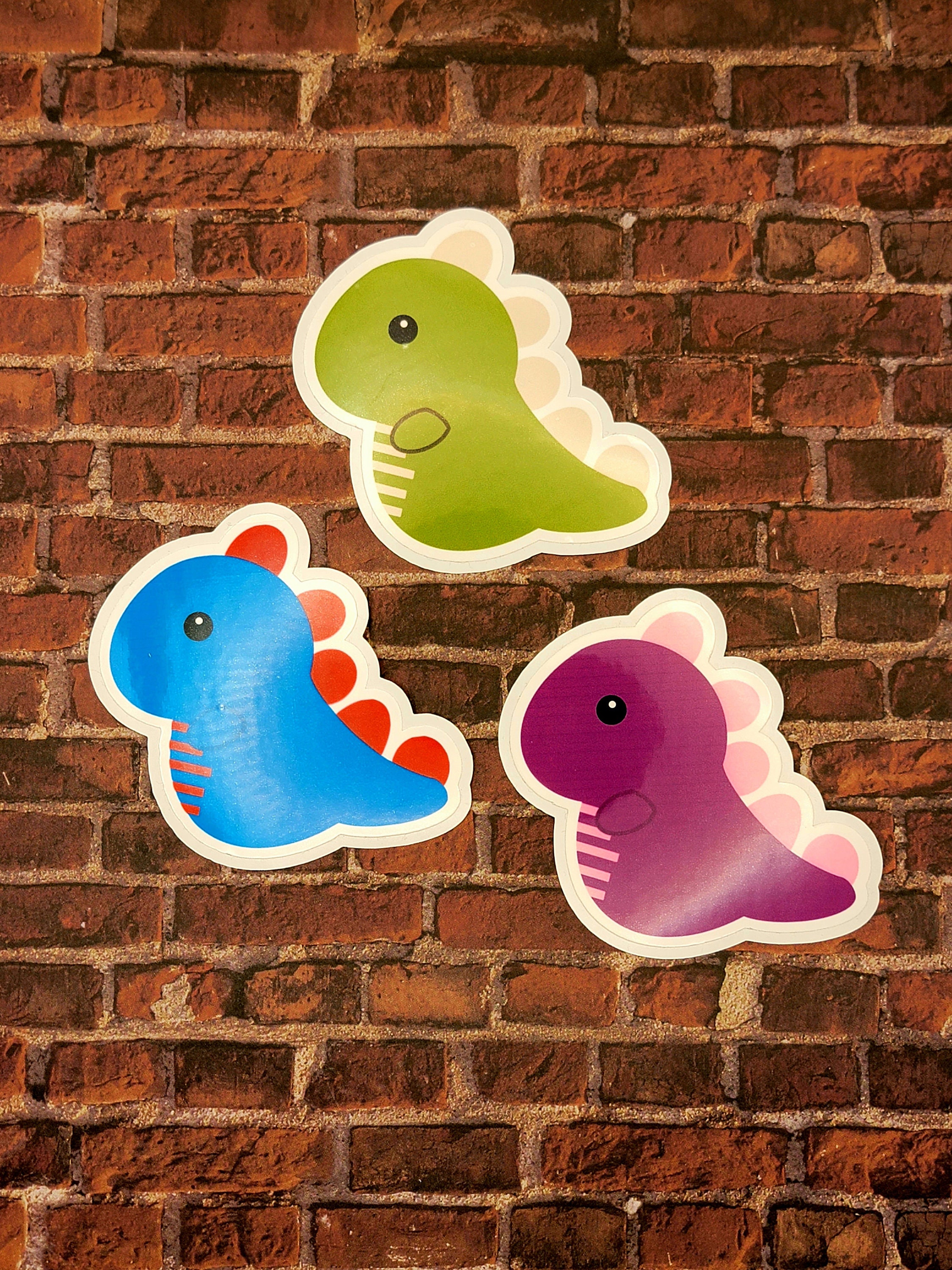 Dinosaur Sticker | Green | Crochet | Woobles Inspired | Vinyl Sticker ...