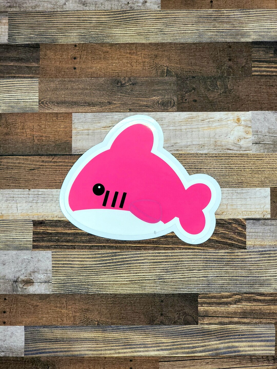 Shark Sticker | Pink | Crochet | Woobles Inspired | Vinyl Sticker ...