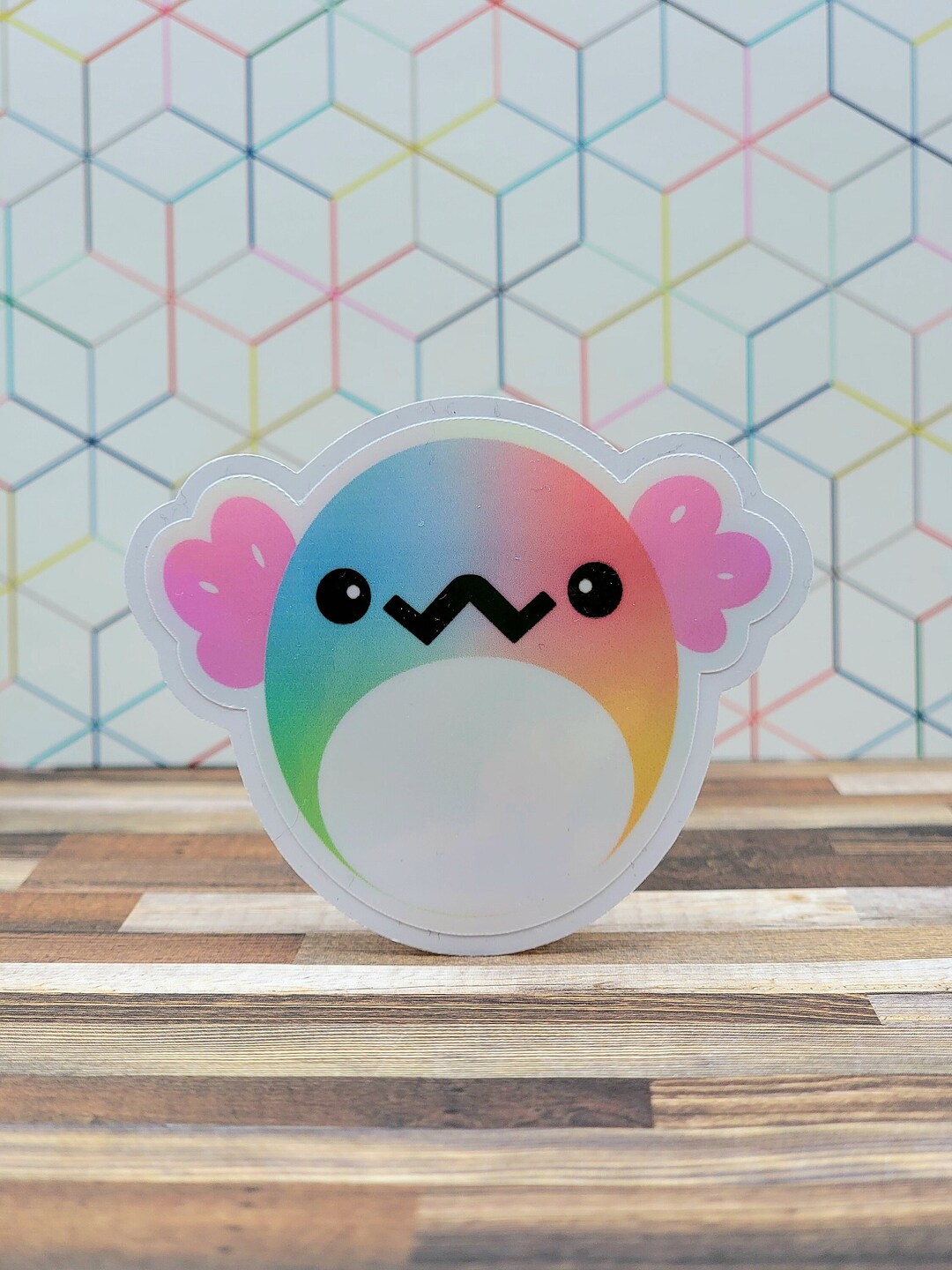 Axolotl Sticker | Rainbow | Crochet | Woobles Inspired | Vinyl Sticker ...