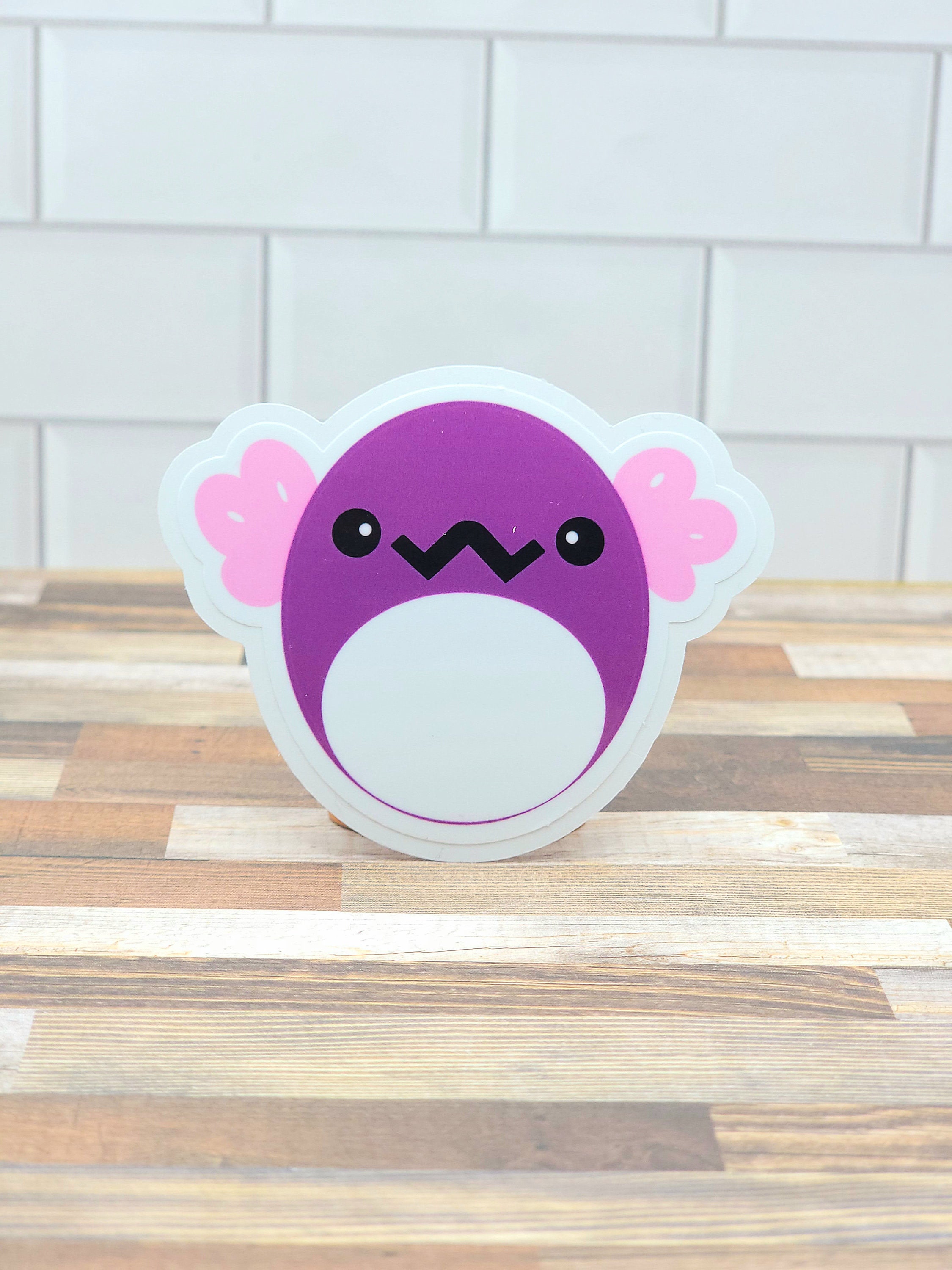Axolotl Sticker Purple Crochet Woobles Inspired Vinyl Sticker ...