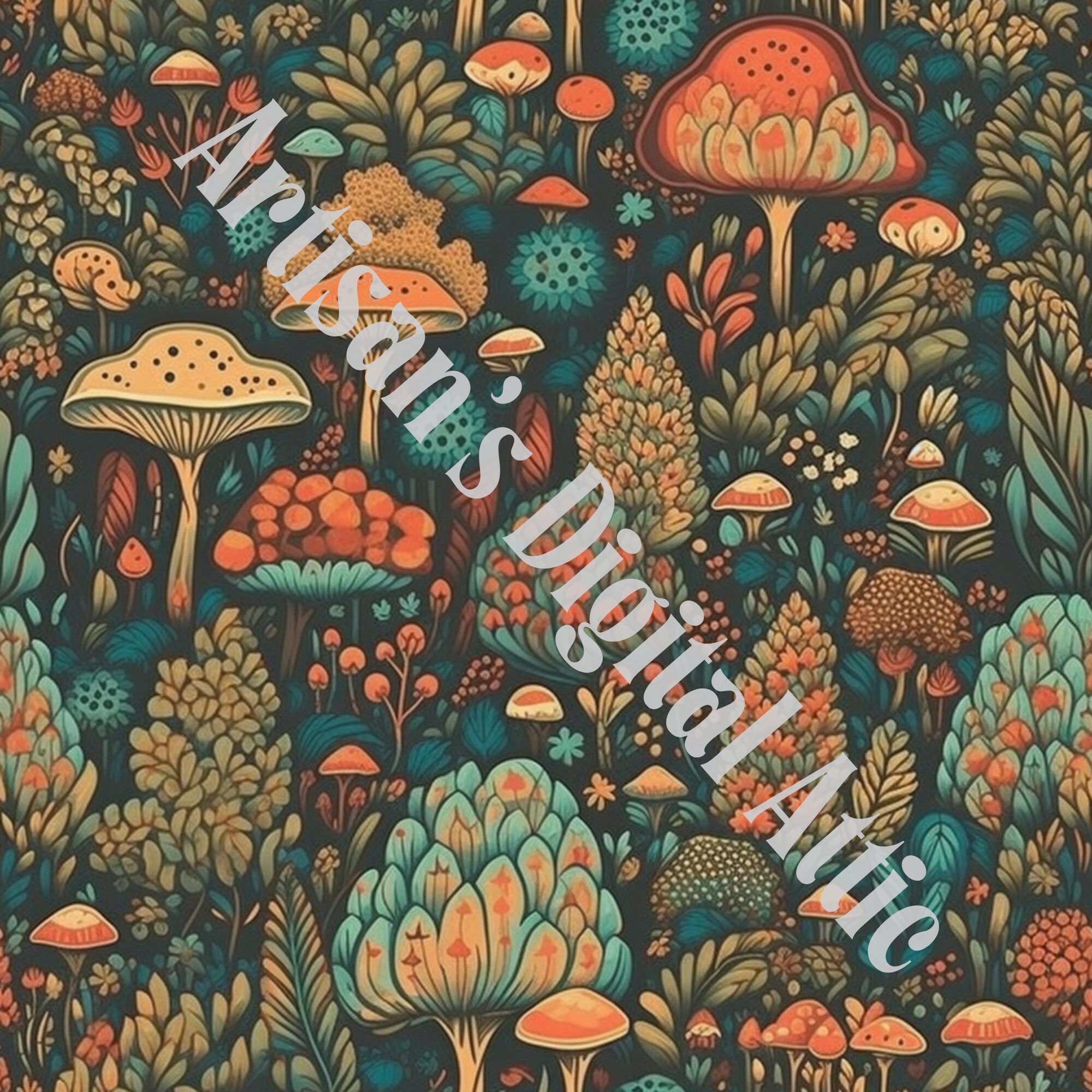 Enchanted Forest Seamless Digital Paper - Instant Download for Craft ...